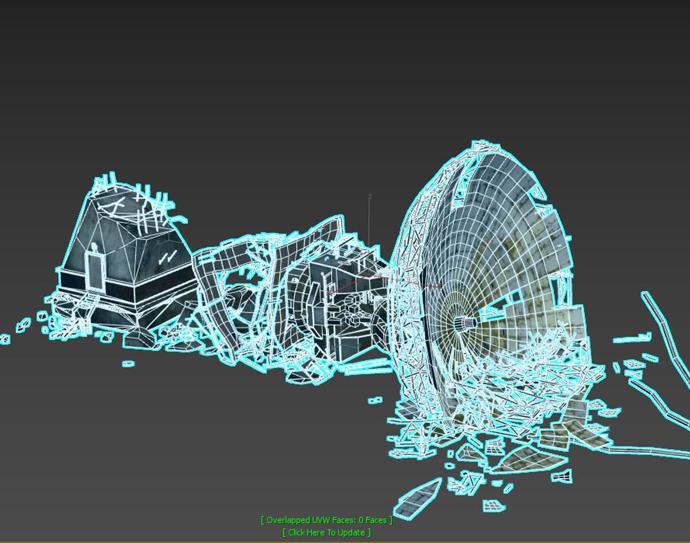 Destroyed Radar-Satellite Dish 3D Model - TurboSquid 2096671