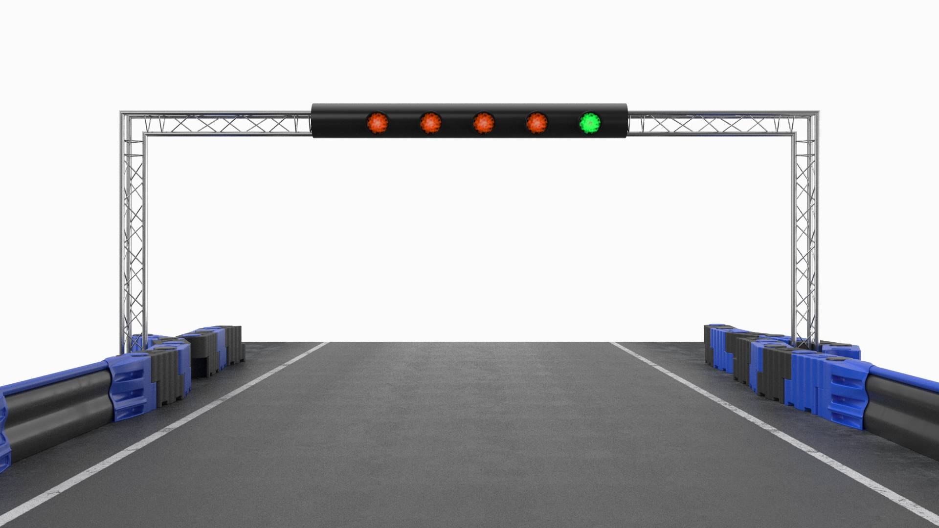 Race Track Starting Lights 3D - TurboSquid 1917117