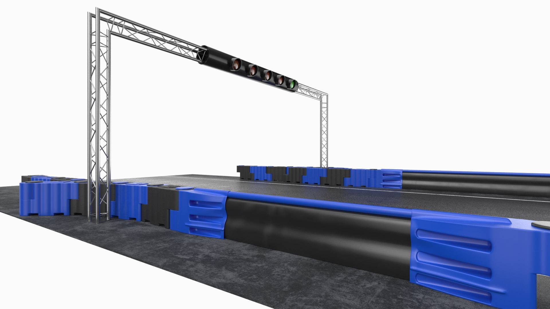 Race Track Starting Lights 3D - TurboSquid 1917117