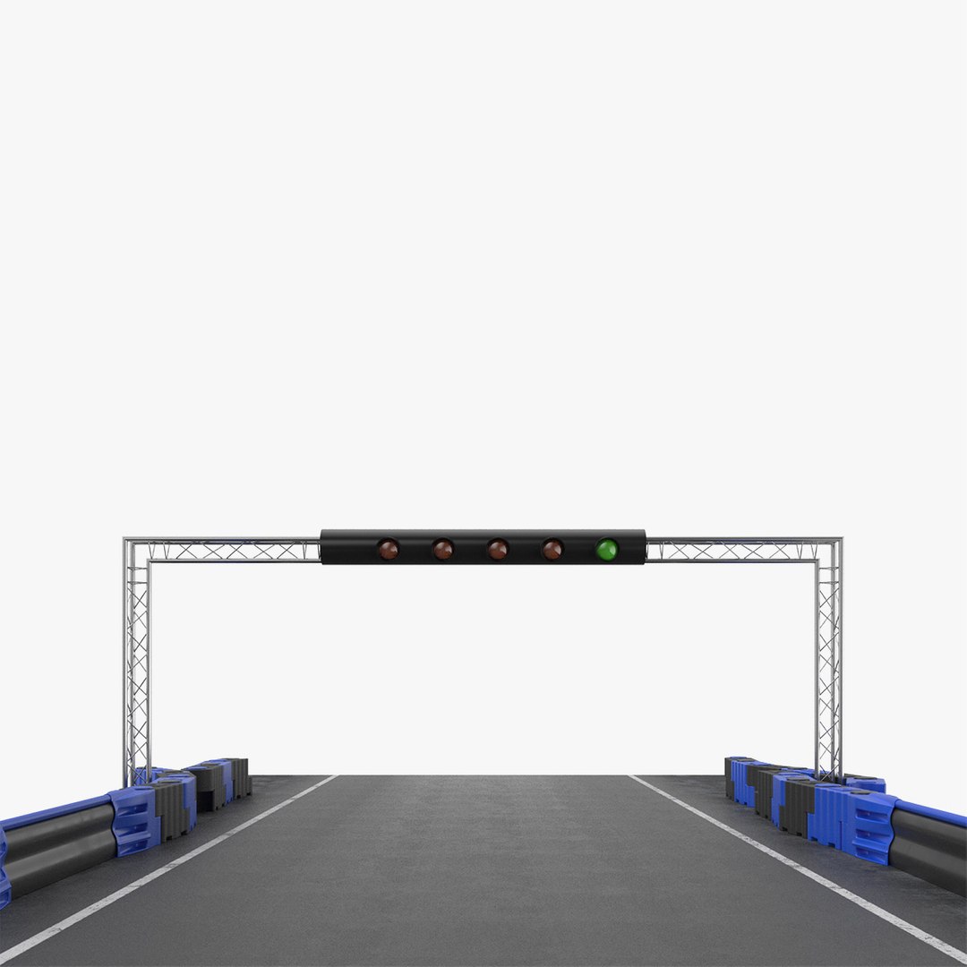 Race Track Starting Lights 3D - TurboSquid 1917117