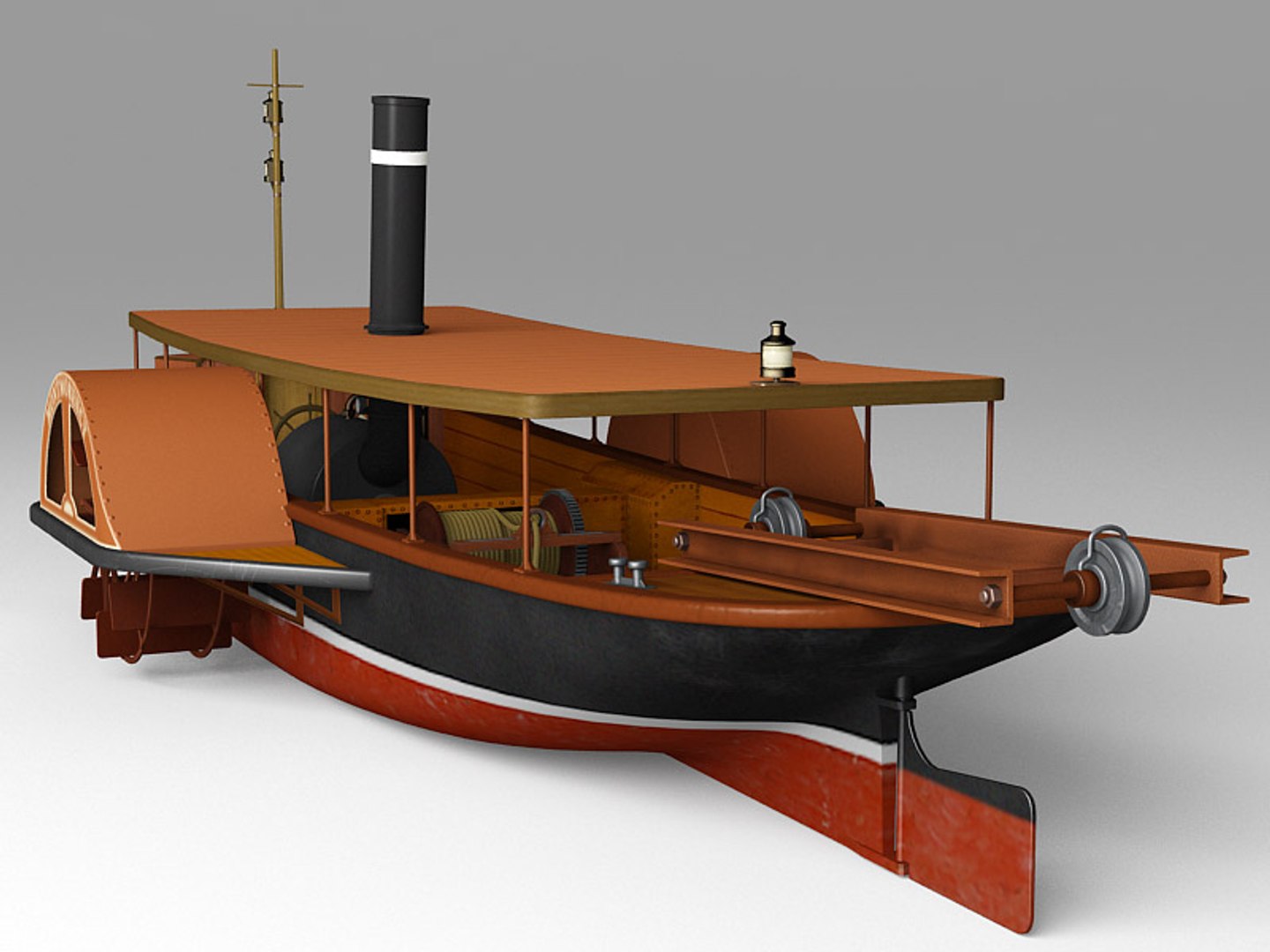 3ds Max Paddle Steamboat
