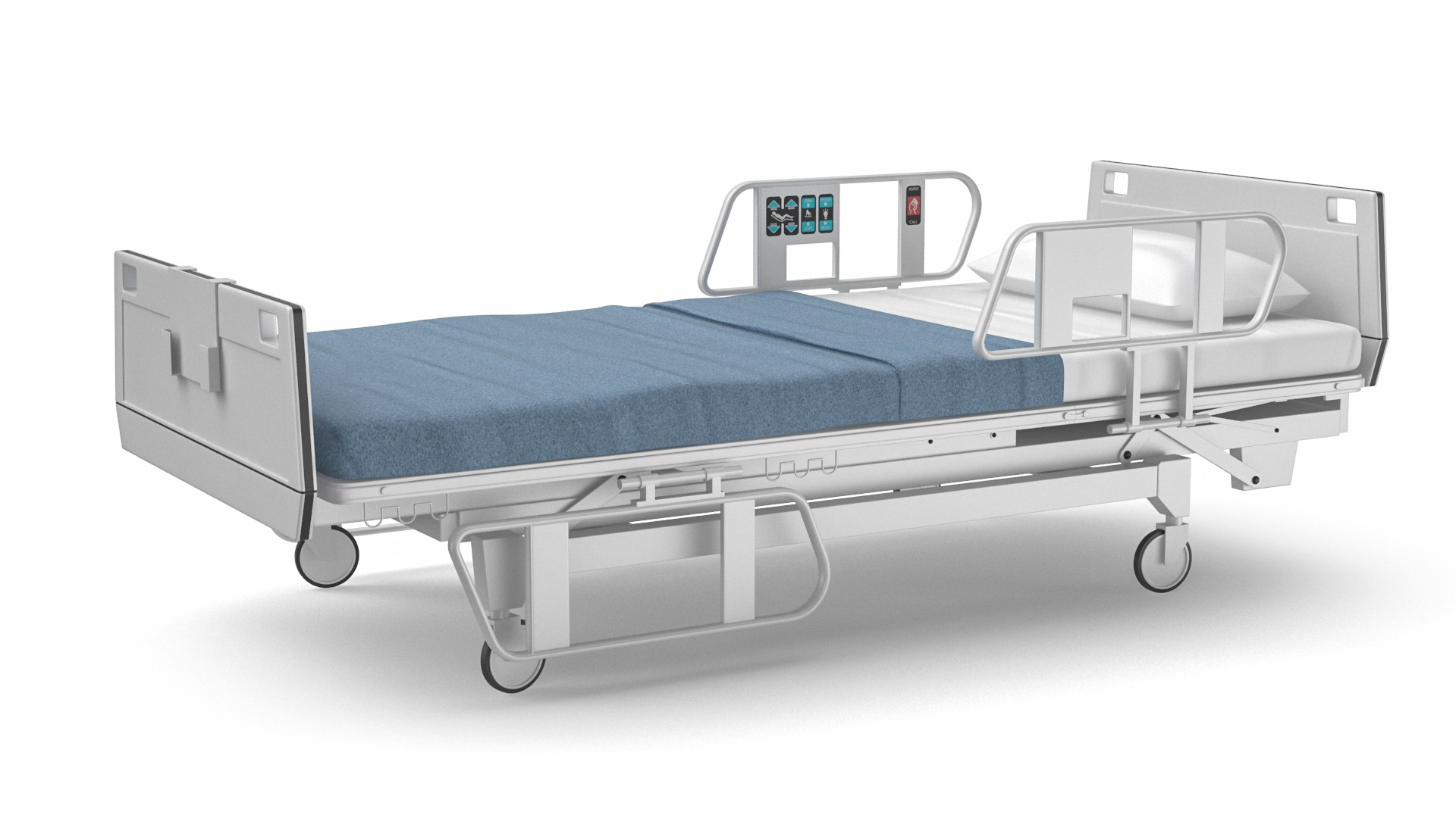 Hospital Bed With IV And Blood Stand Collection Model - TurboSquid 2458334