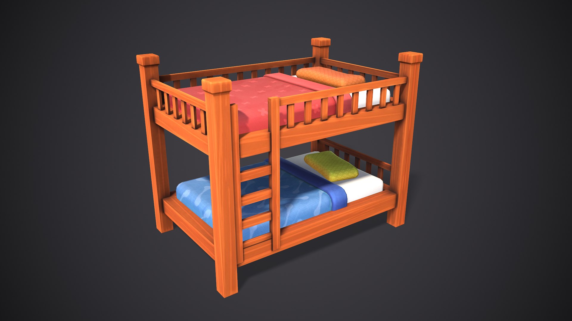 3D Bed Cartoon Stylized Model - TurboSquid 1685203