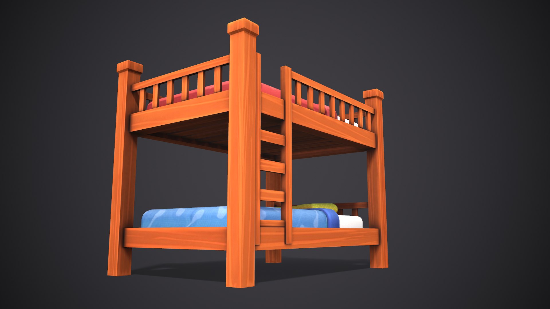 3D Bed Cartoon Stylized Model - TurboSquid 1685203