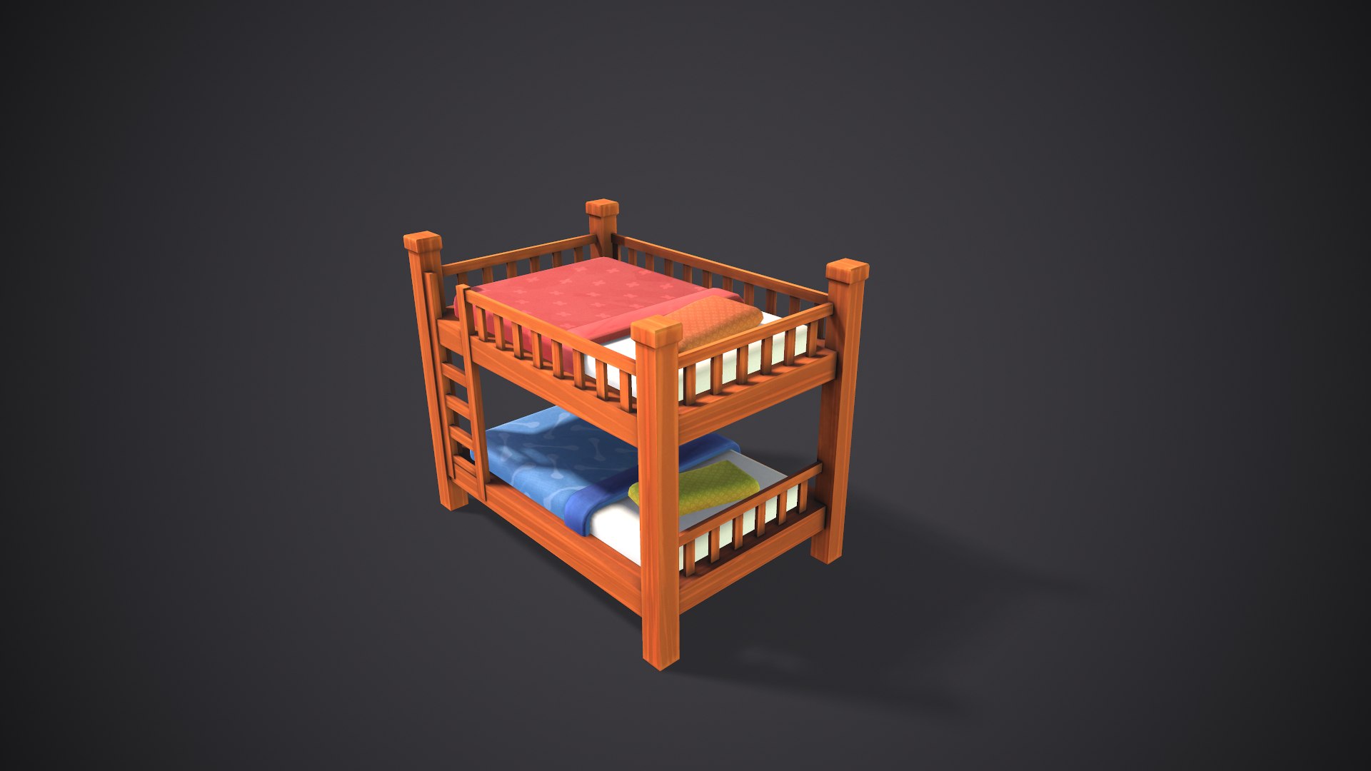 3D Bed Cartoon Stylized Model - TurboSquid 1685203