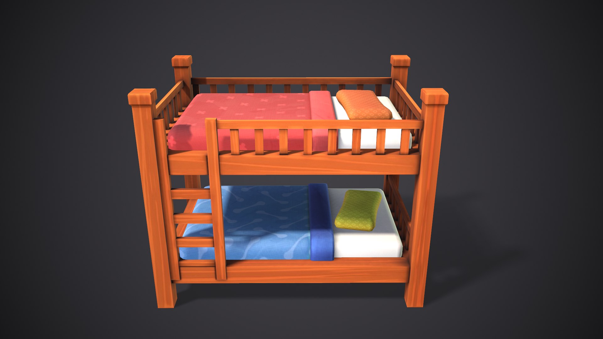 3D Bed Cartoon Stylized Model - TurboSquid 1685203