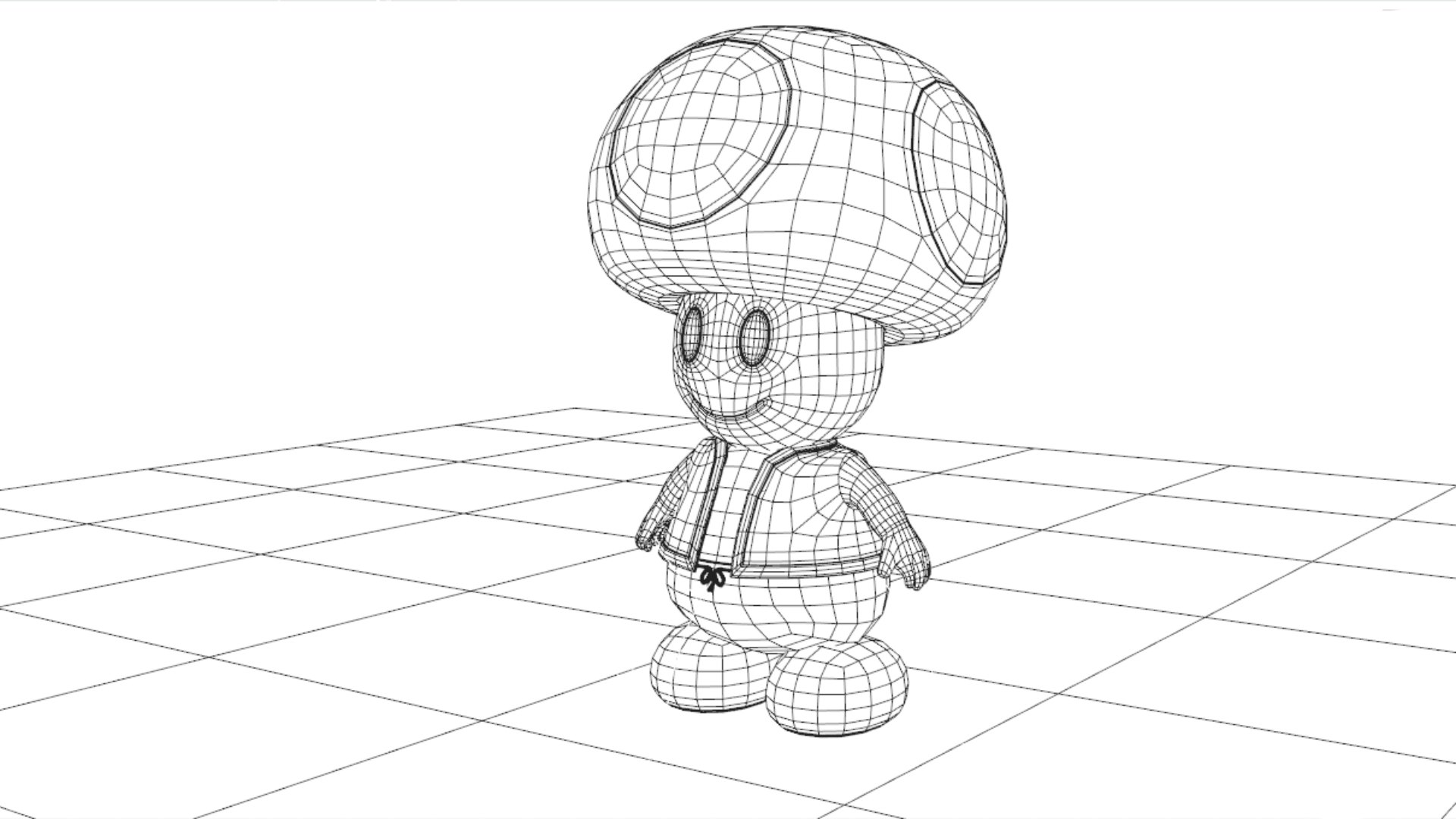 3D Toad Low Poly All Quad High Quality 3D Model From The Super Mario ...