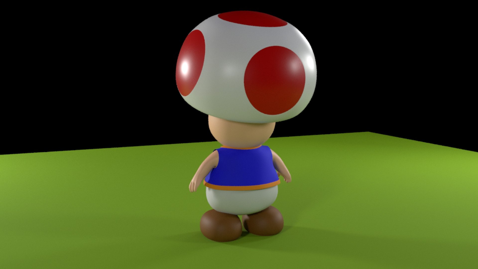 3D Toad Low Poly All Quad High Quality 3D Model From The Super Mario ...