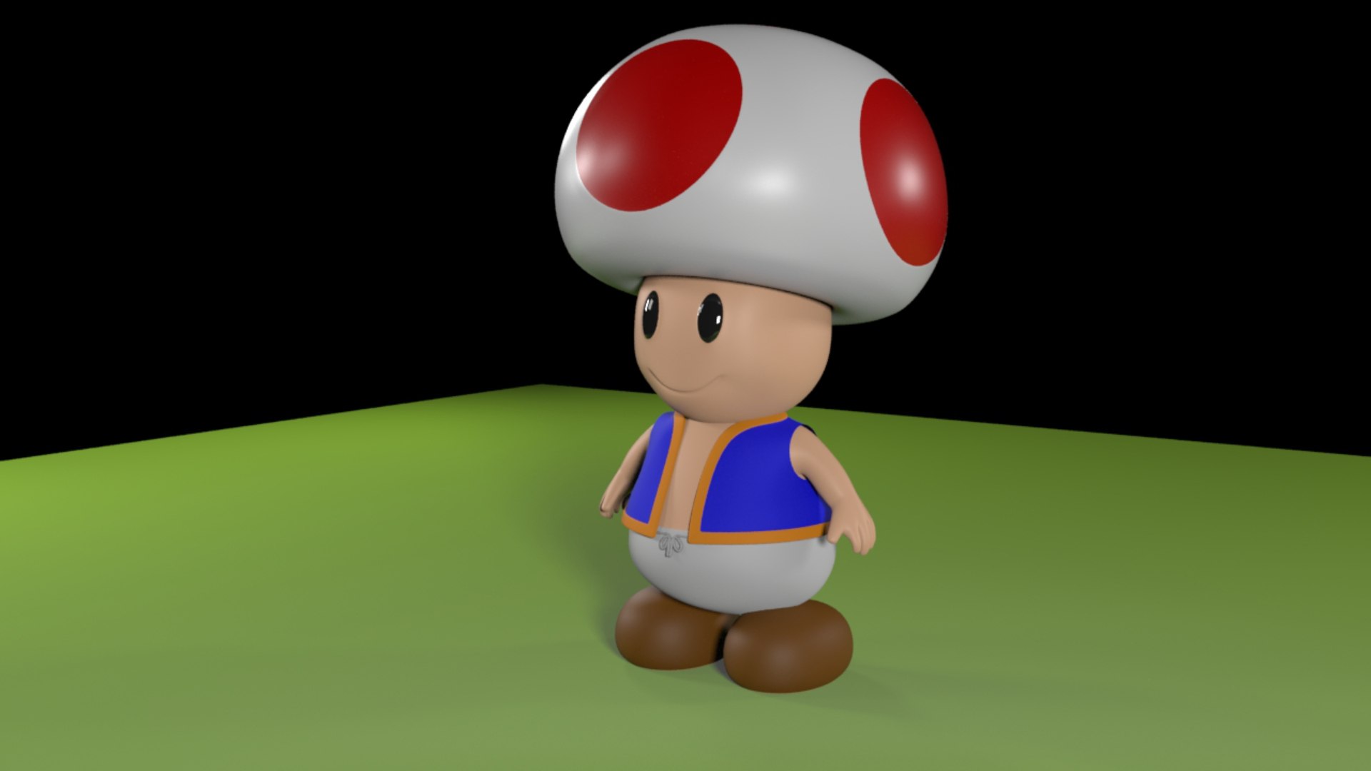 3D Toad Low Poly All Quad High Quality 3D Model From The Super Mario ...