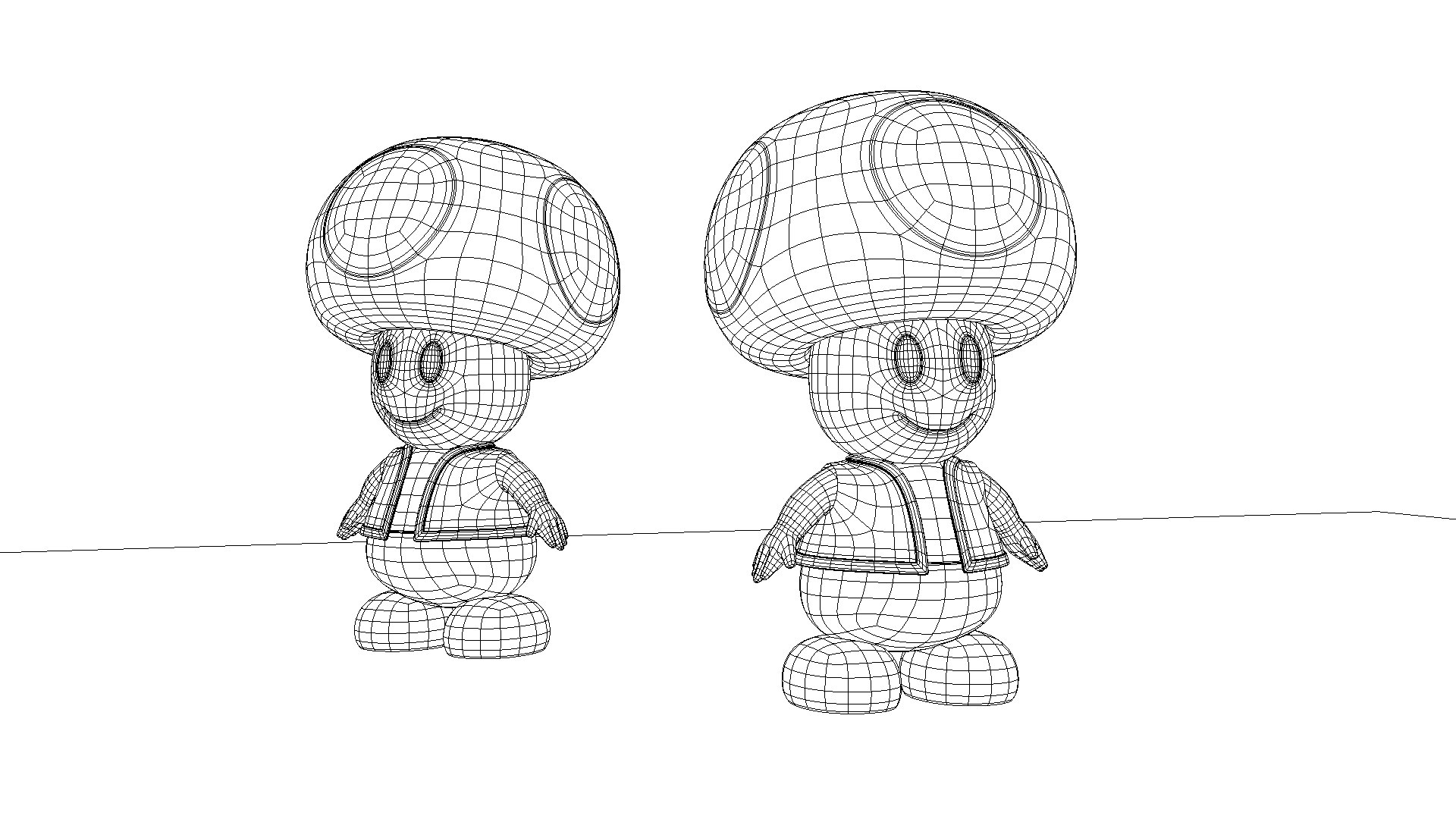 3D Toad Low Poly All Quad High Quality 3D Model From The Super Mario ...