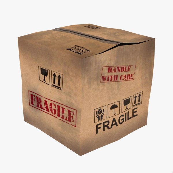 3d model cardboard box