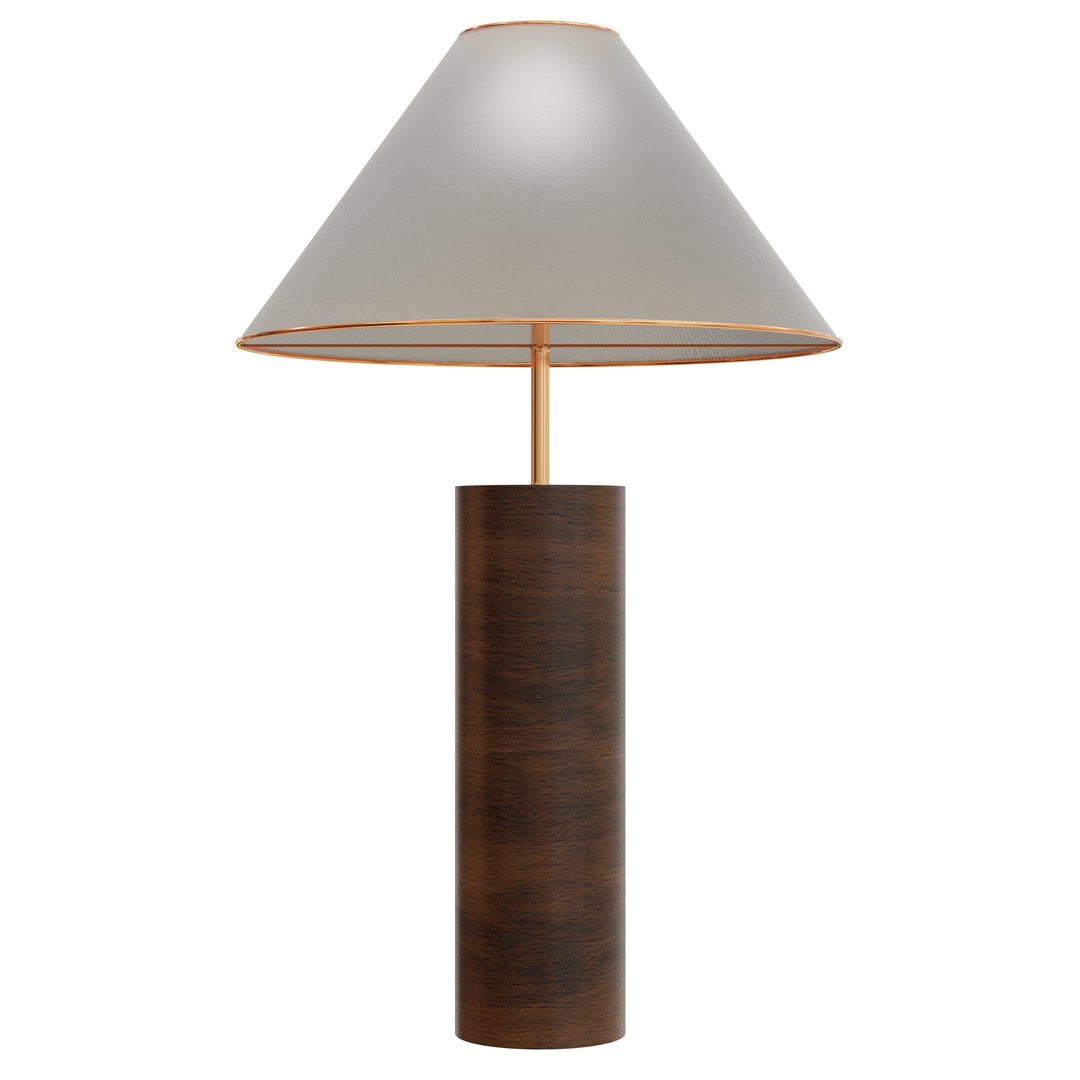 3D Wood Table Lamp Model - TurboSquid 2048172