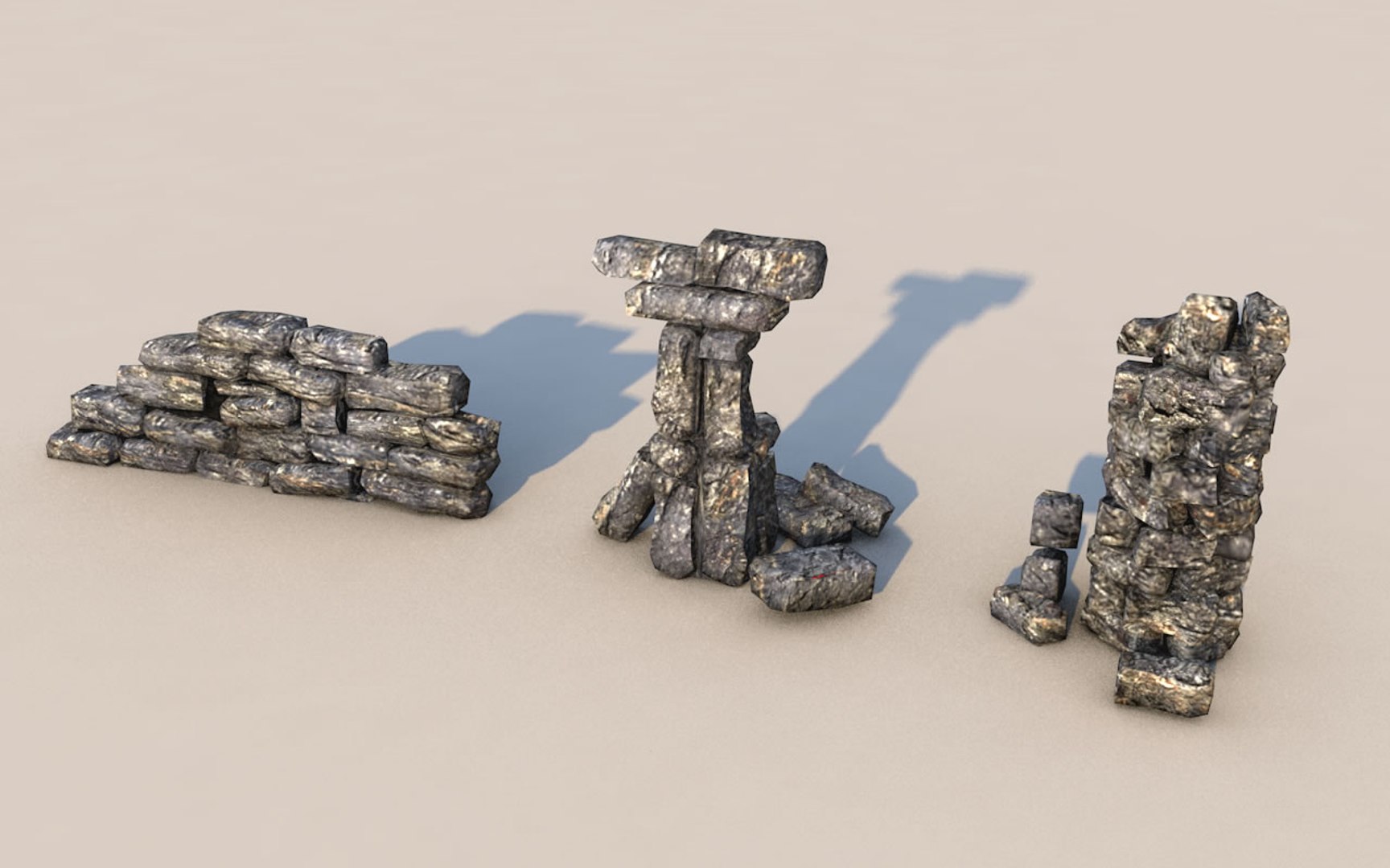 Concrete Rock Tile 3D - TurboSquid 1511584