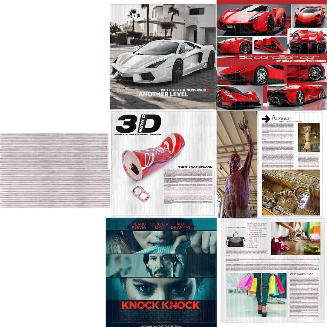 C Side Table Design With Magazines 3D Model - TurboSquid 2253389