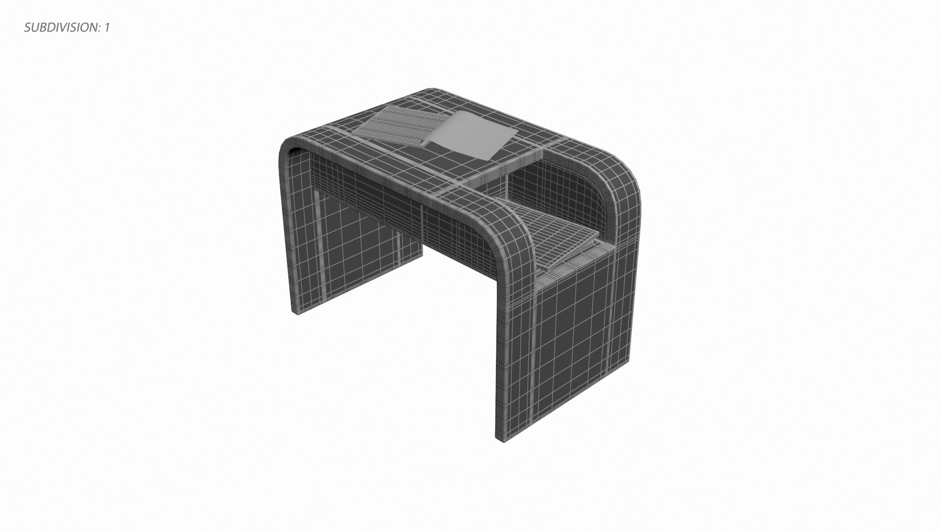 C Side Table Design With Magazines 3D Model - TurboSquid 2253389