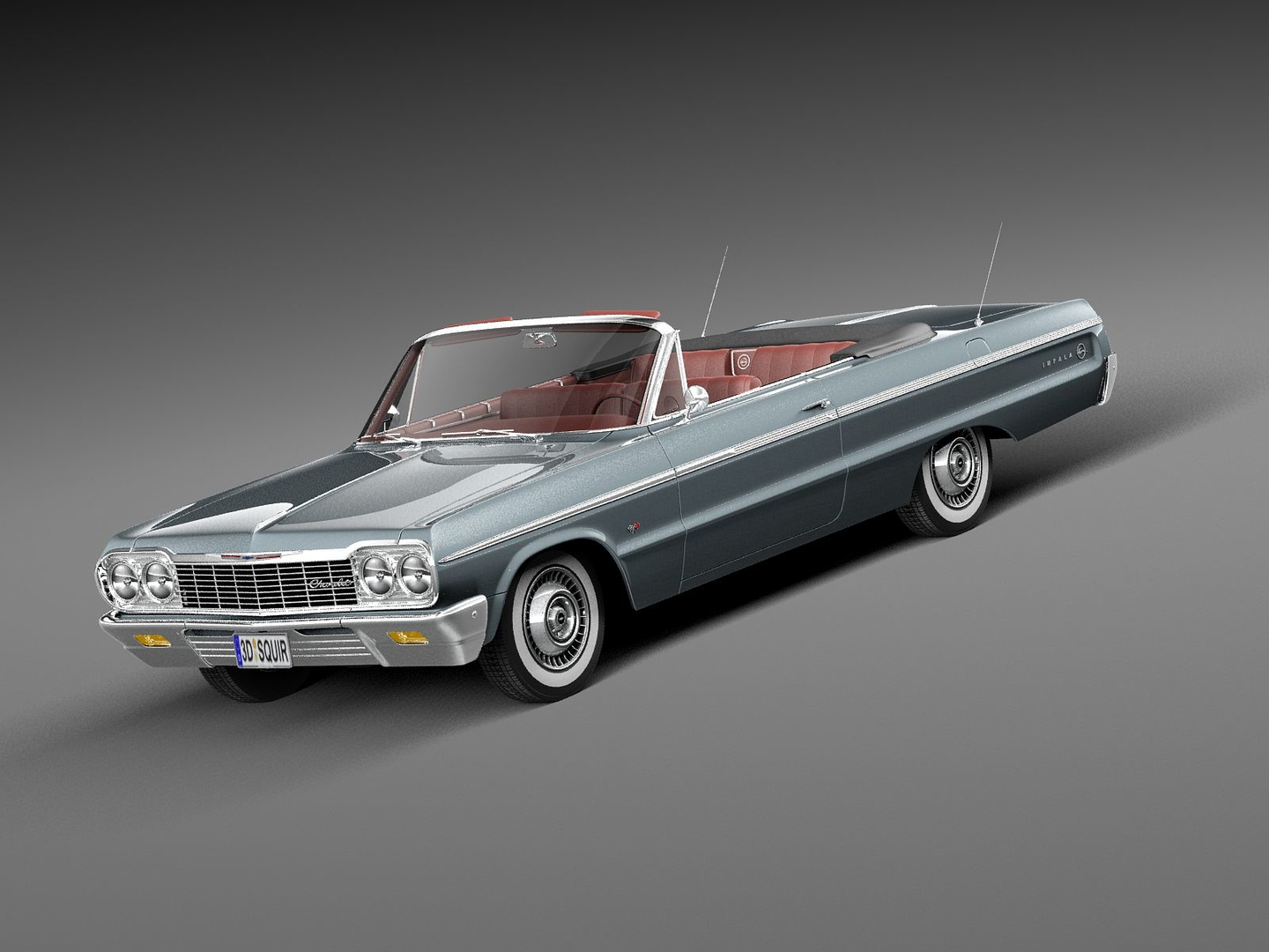 V8 Antique Convertible Chevrolet Chevy 3d C4d
