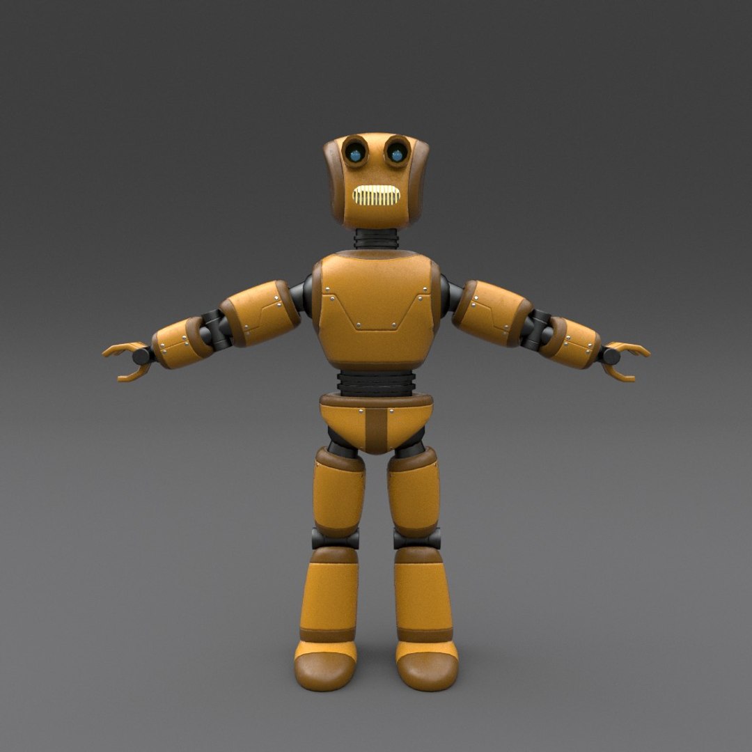 3d robot rigged