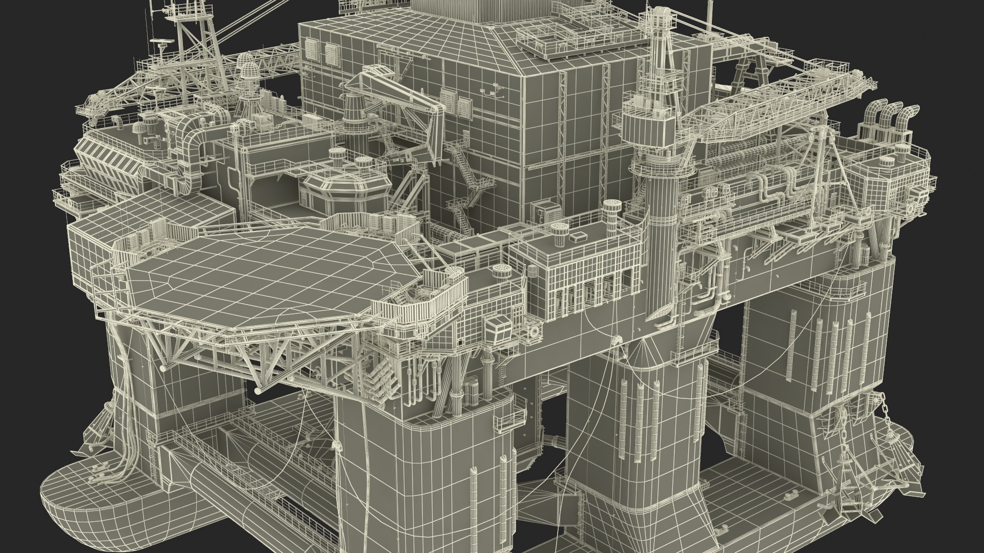 3D Offshore Oil Rig Platform - TurboSquid 2386181