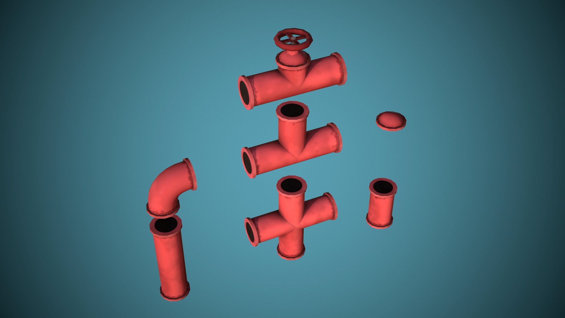 3D model stylized modular pipes ready - TurboSquid 1448059