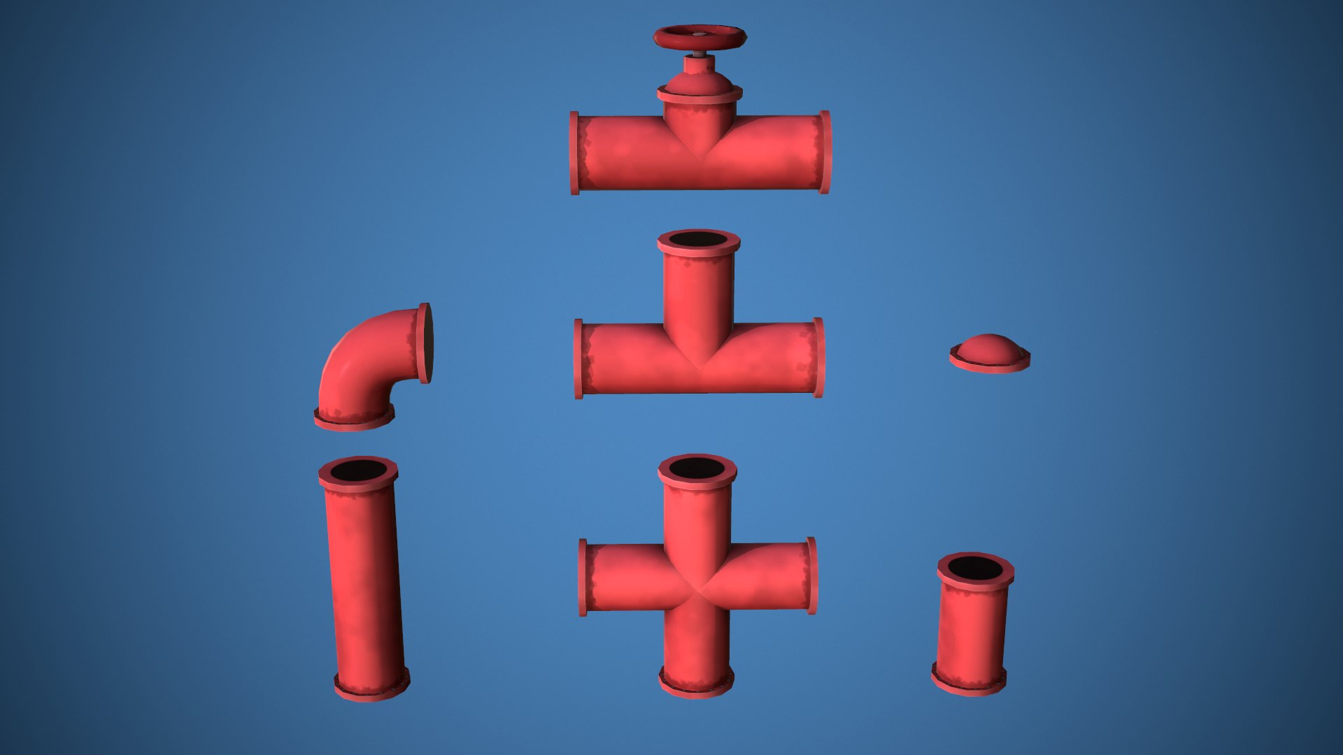 3D model stylized modular pipes ready - TurboSquid 1448059