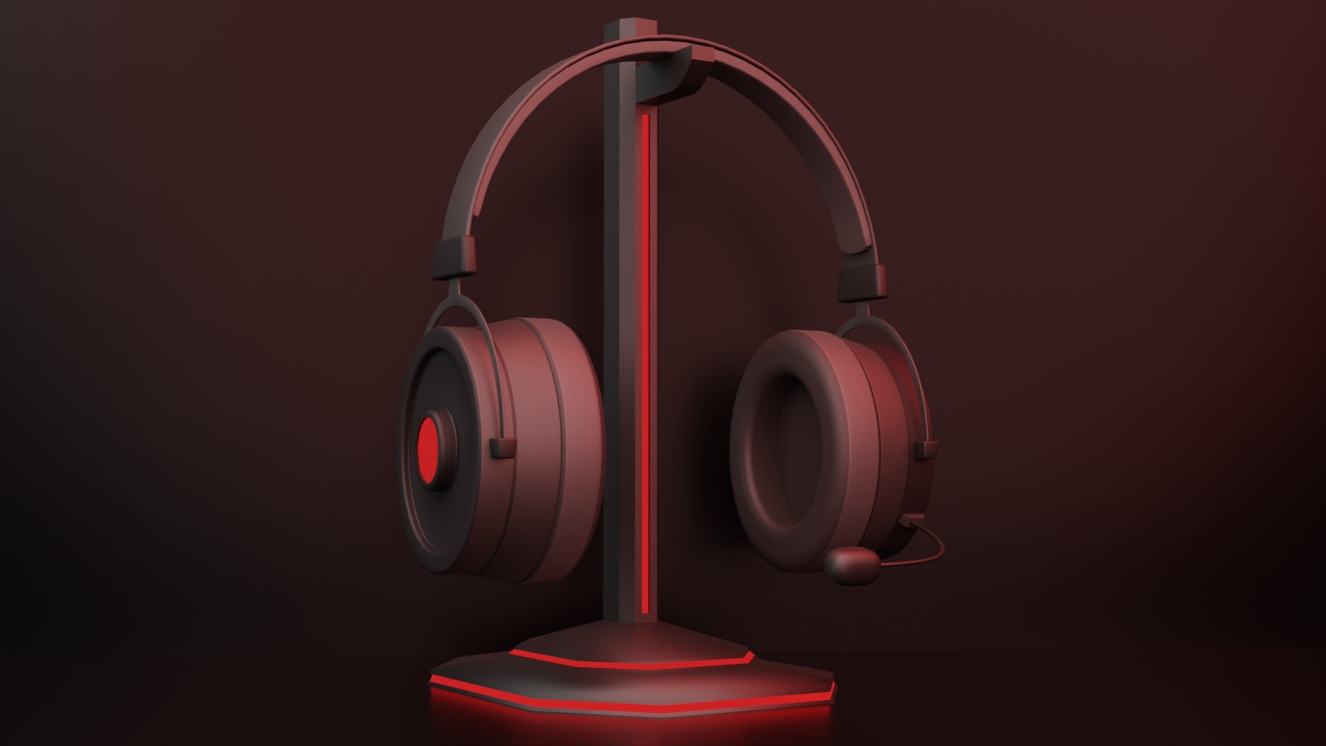 Gaming Headset With Stand 3D model - TurboSquid 1899048