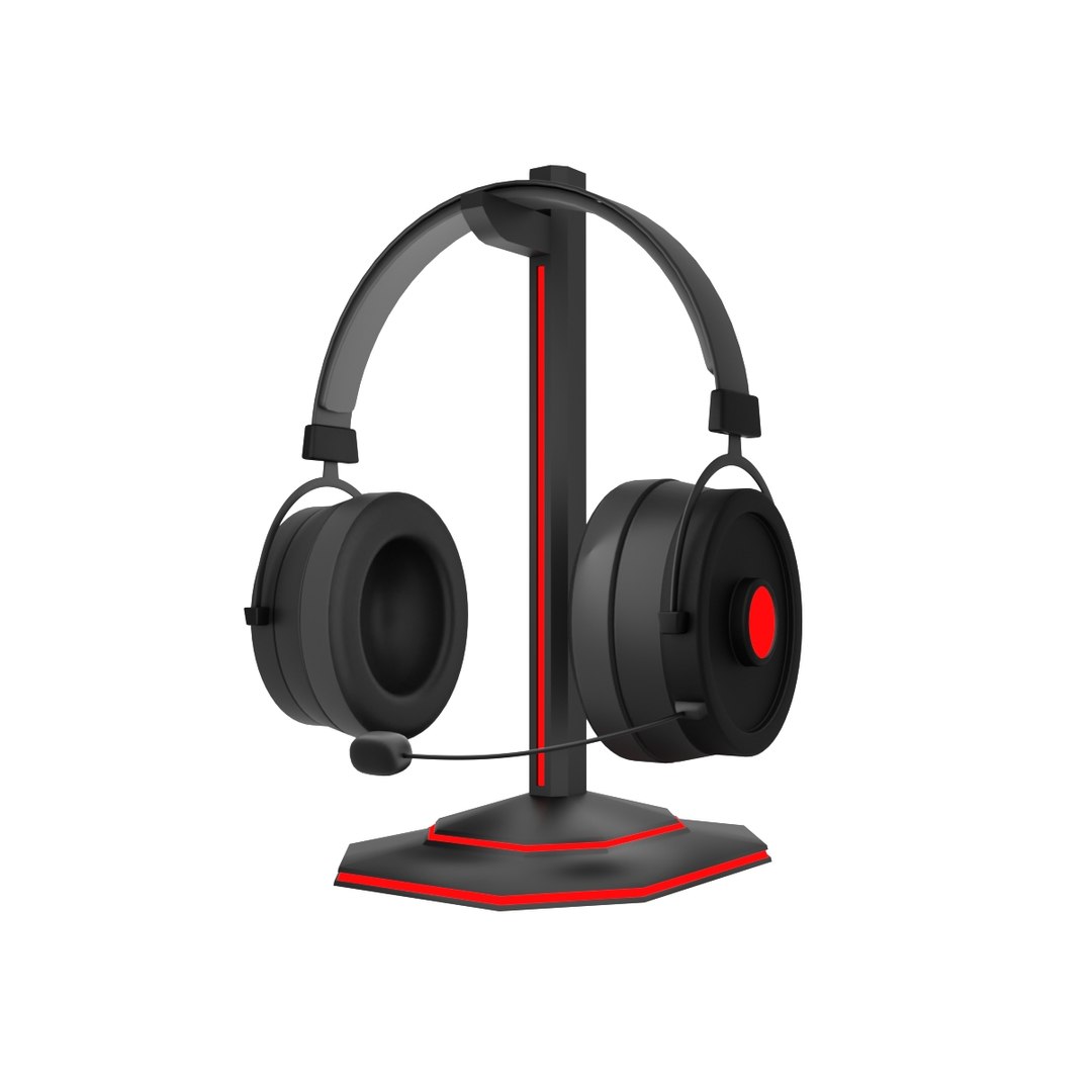 Gaming Headset With Stand 3D model - TurboSquid 1899048