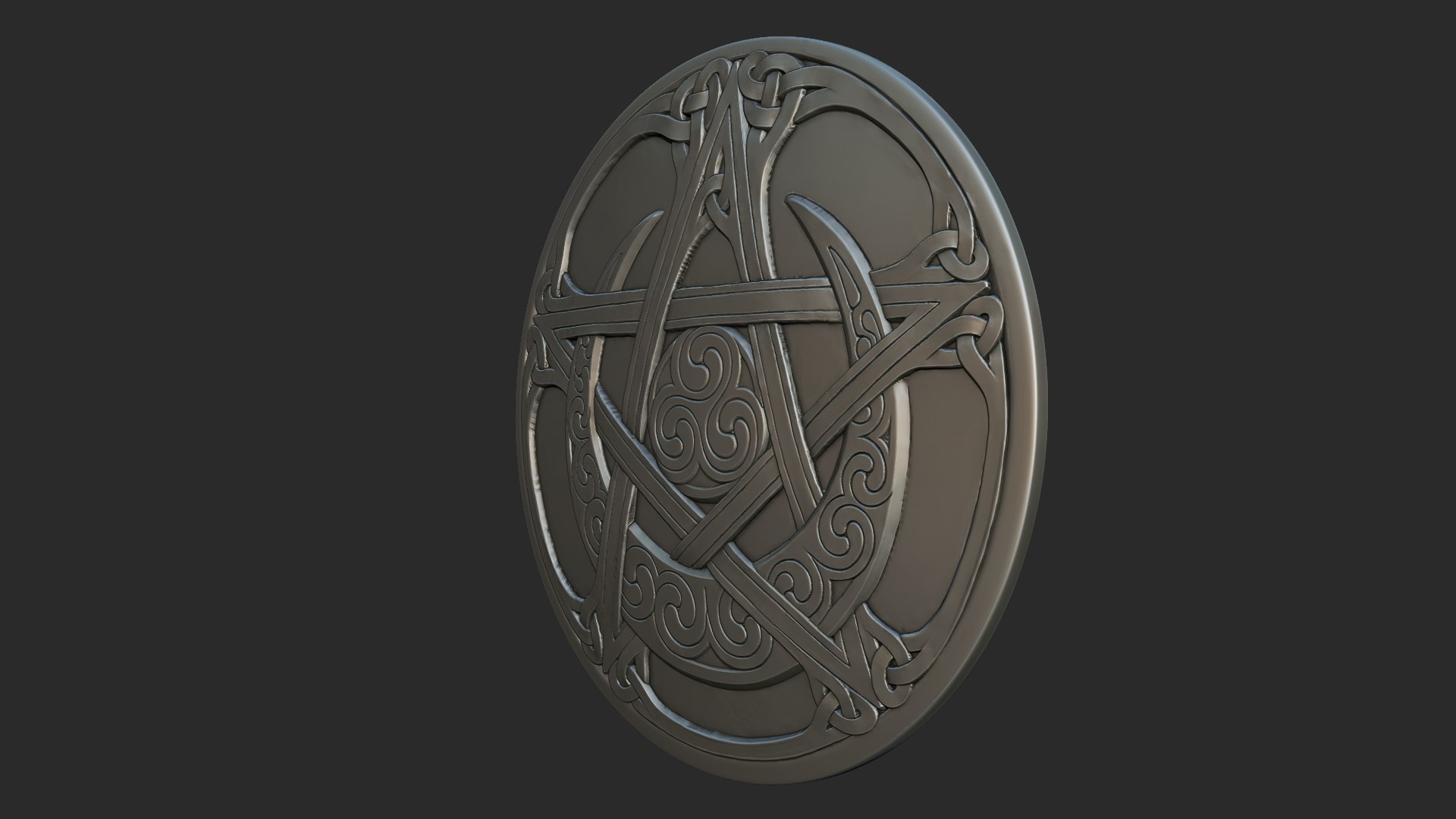 Crescent Moon Shield High Model 3D Print Model 3D Model - TurboSquid ...