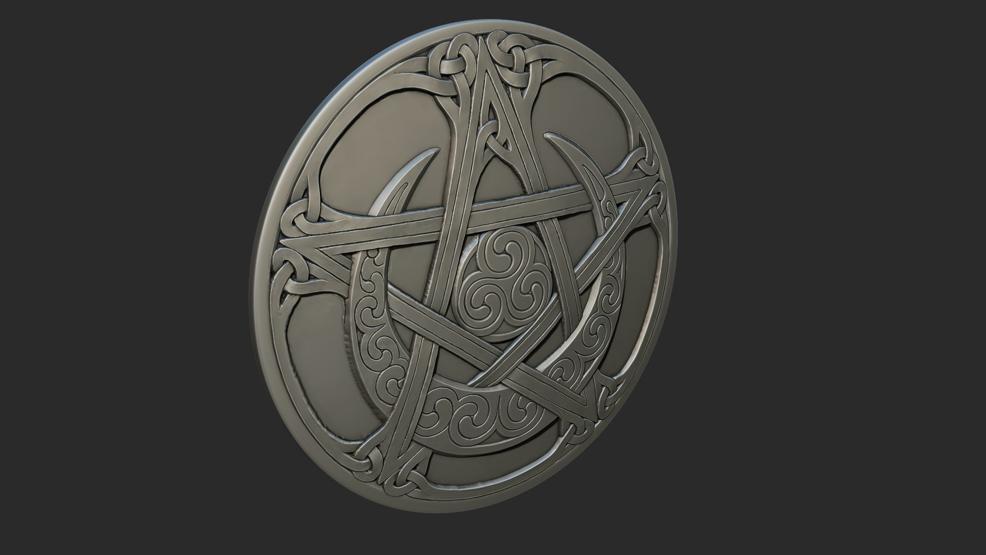 Crescent Moon Shield High Model 3D Print Model 3D Model - TurboSquid ...