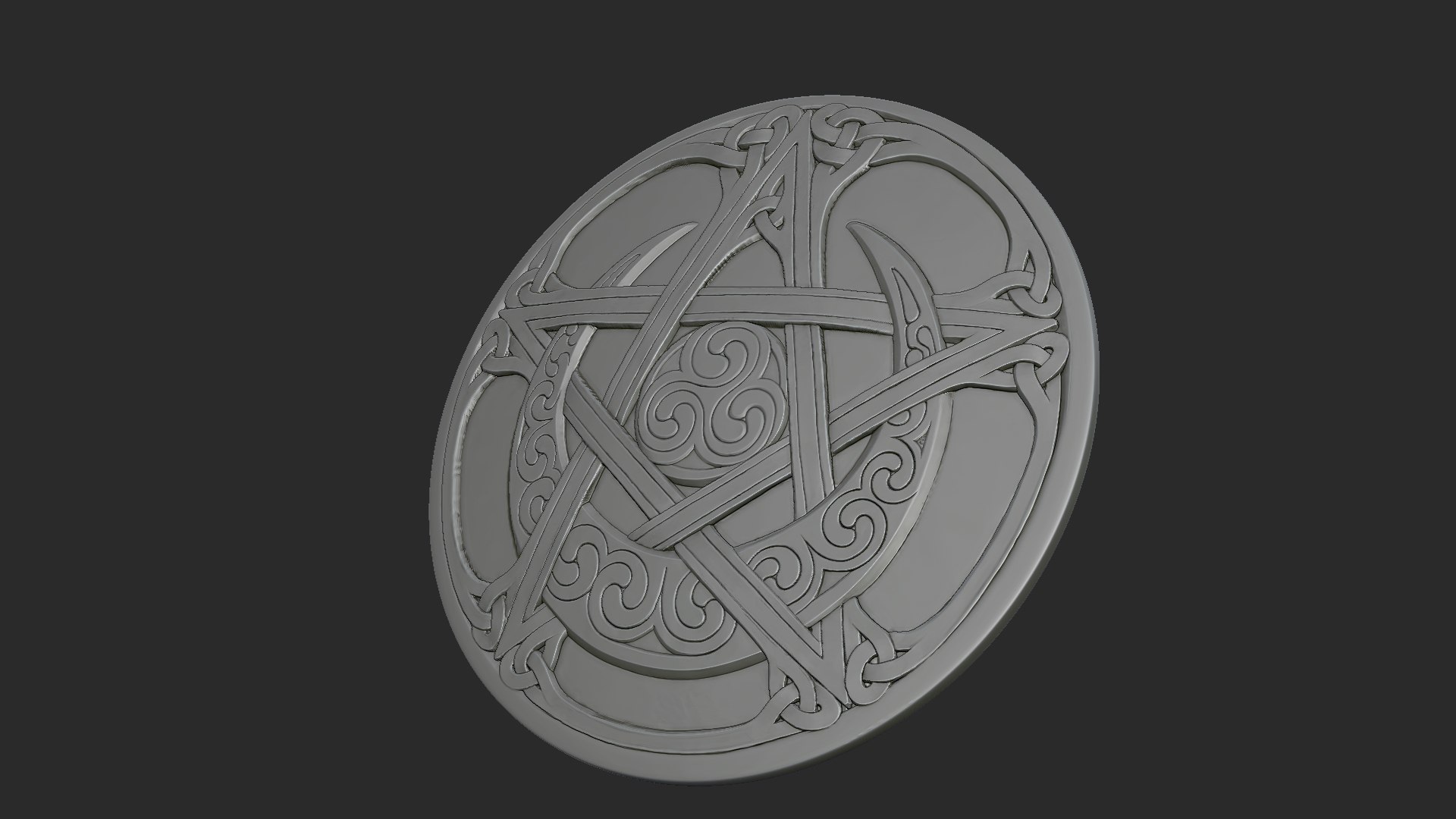 Crescent Moon Shield High Model 3D Print Model 3D Model - TurboSquid ...