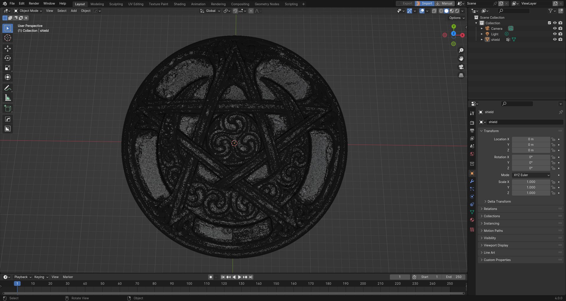 Crescent Moon Shield High Model 3D Print Model 3D Model - TurboSquid ...