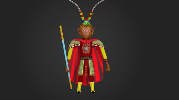 3D cartoon monkey king modelled - TurboSquid 1617011