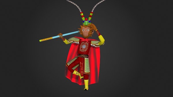 3D cartoon monkey king modelled - TurboSquid 1617011