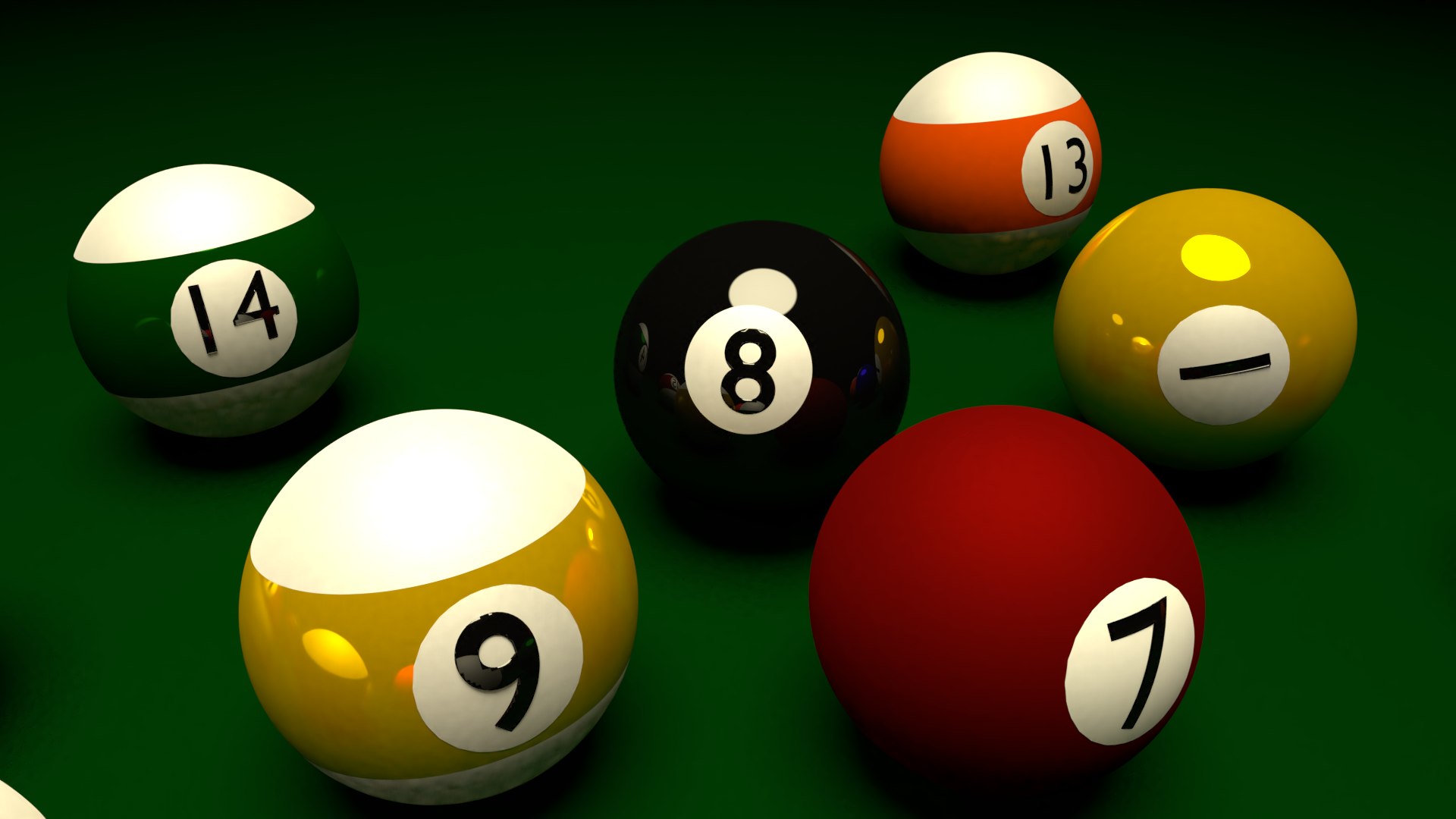3D pool balls - TurboSquid 1277163