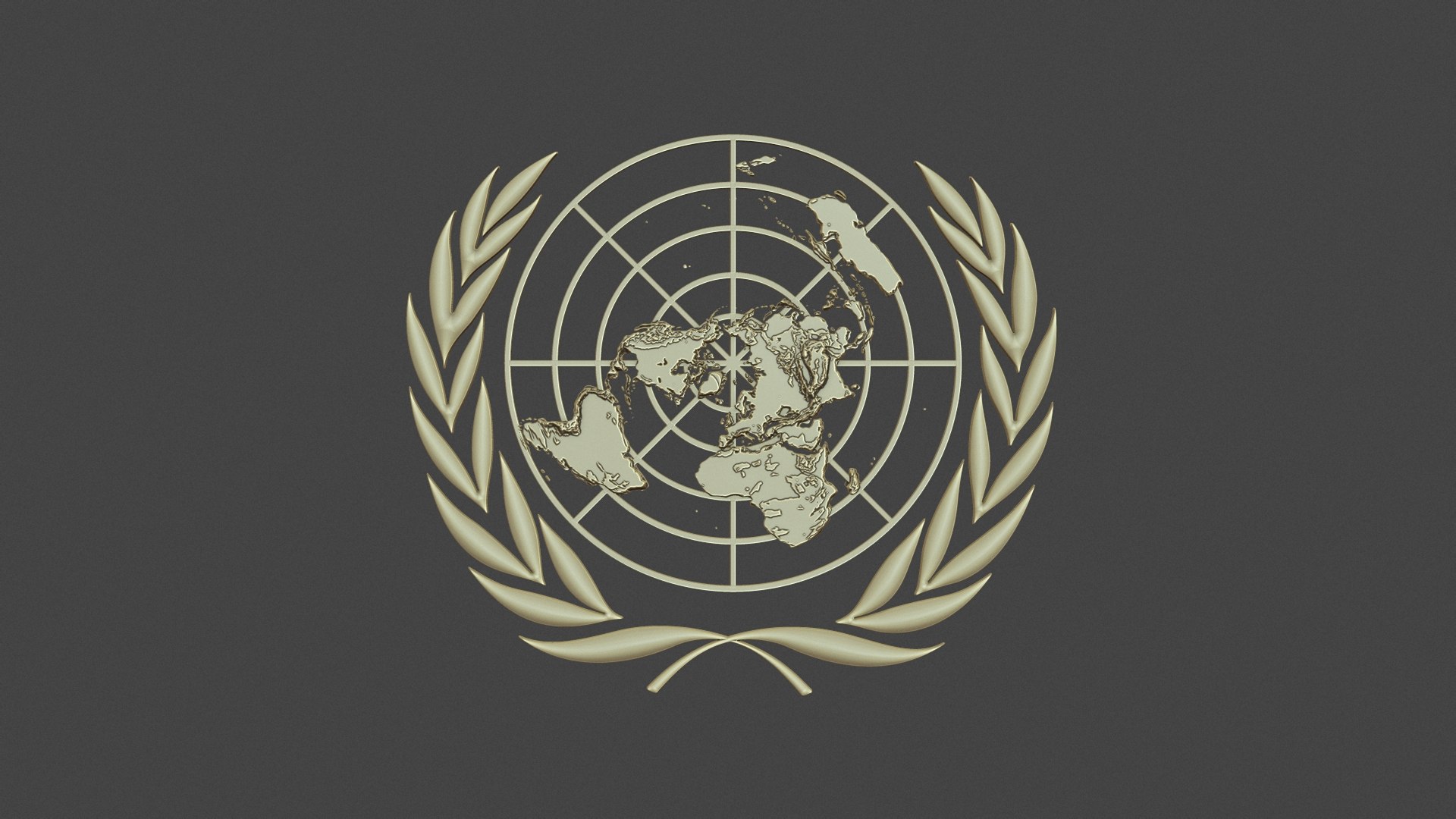 3D United Nations 3D Logo - 3D Printing And Cnc Carving Model ...