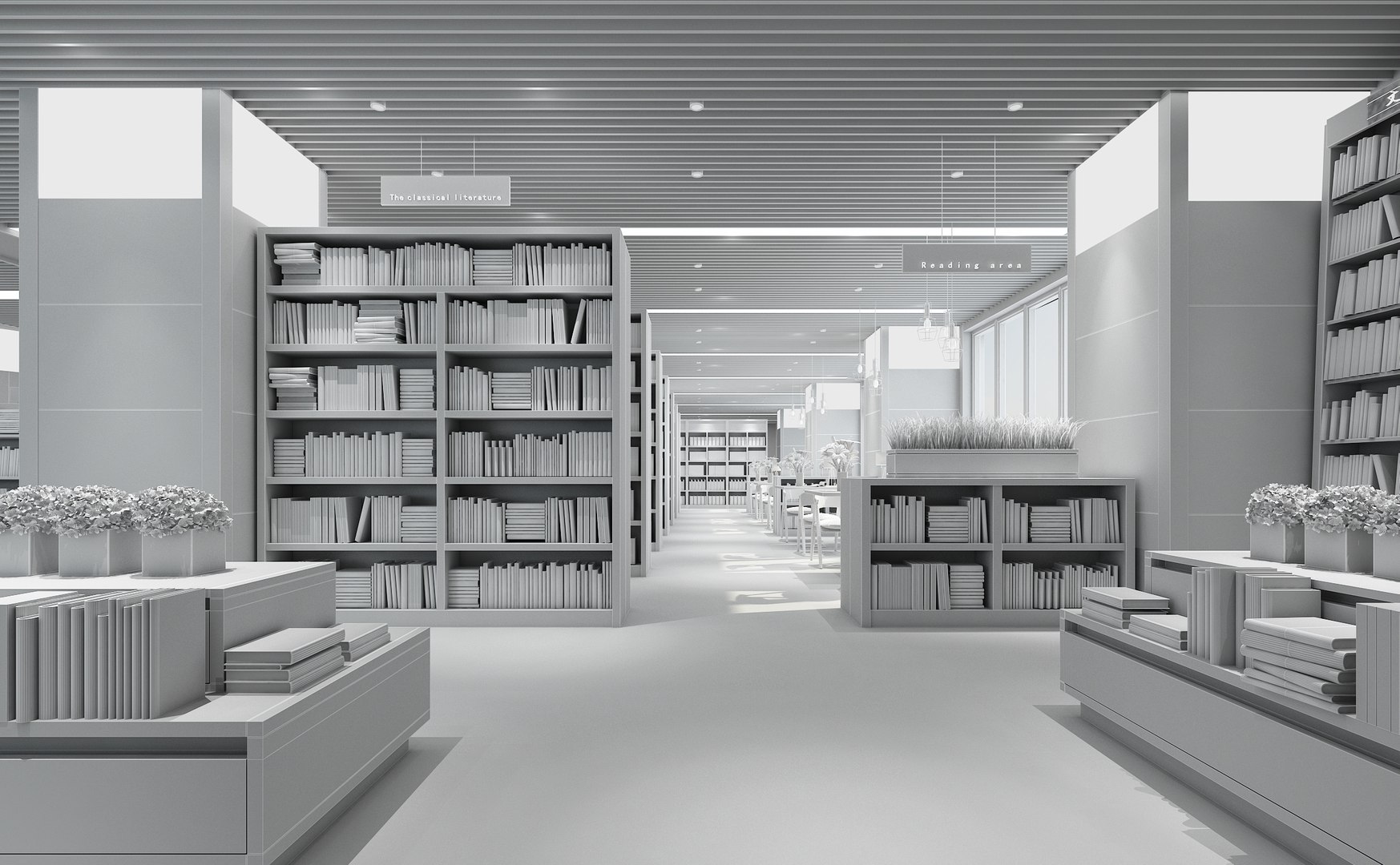 3D Book Store Interior 2 3D - TurboSquid 2192836