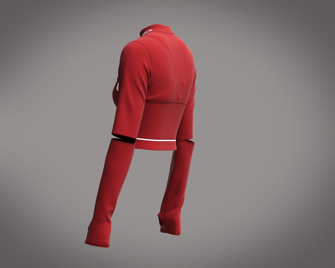 3D Girls Long Sleeve Rib Top With Ribbed Bra - TurboSquid 1997435