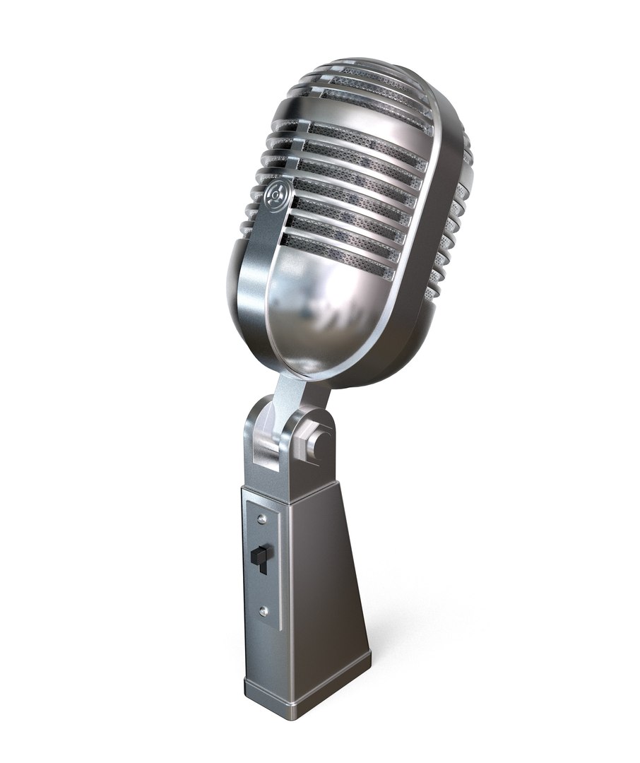 3D Vintage Microphone Model - TurboSquid 2234302