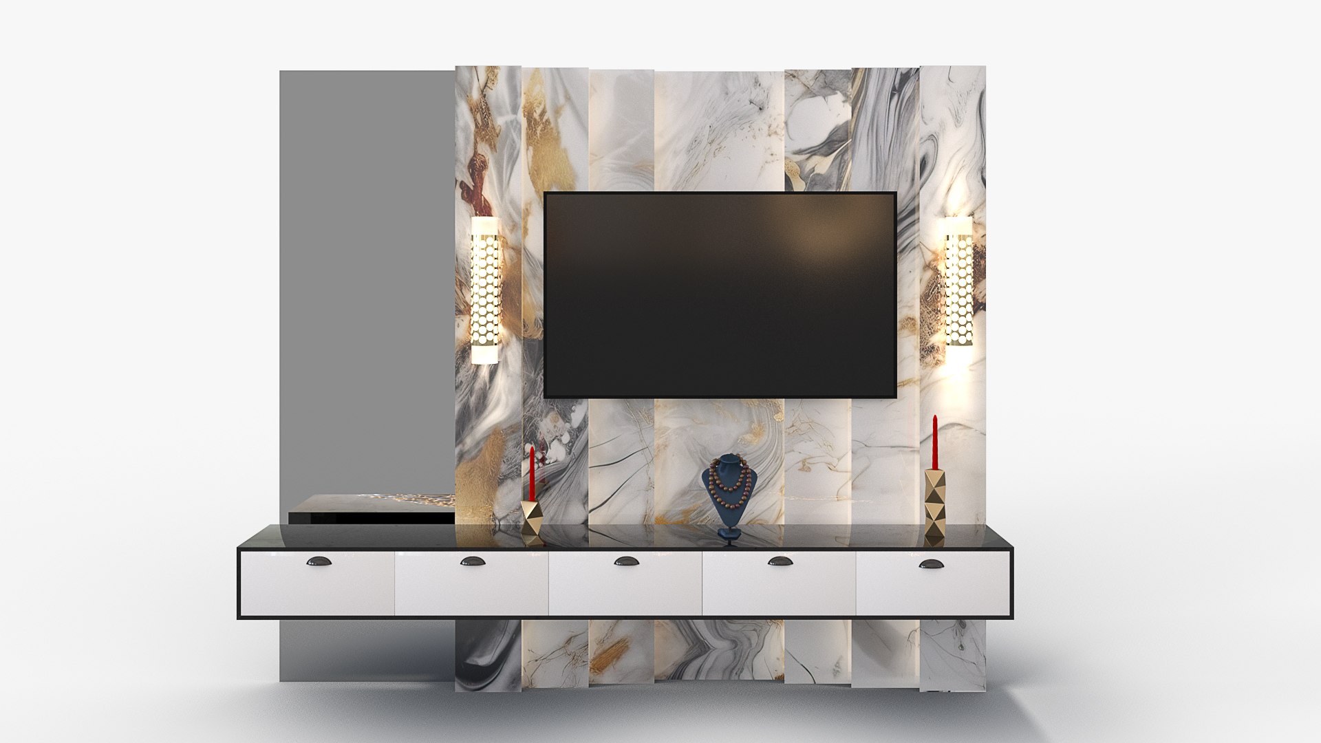 3D TV Wall - TurboSquid 2120639