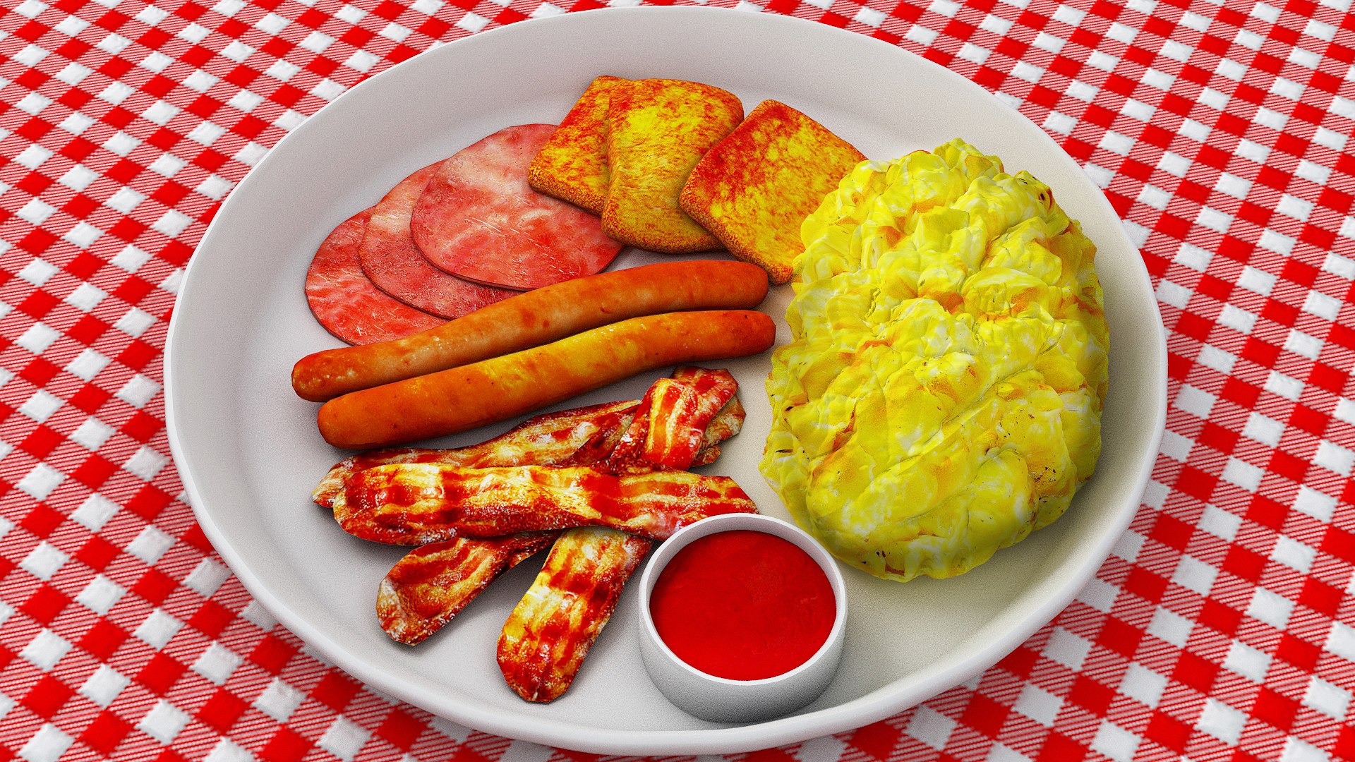 3D model American Breakfast - TurboSquid 1908616