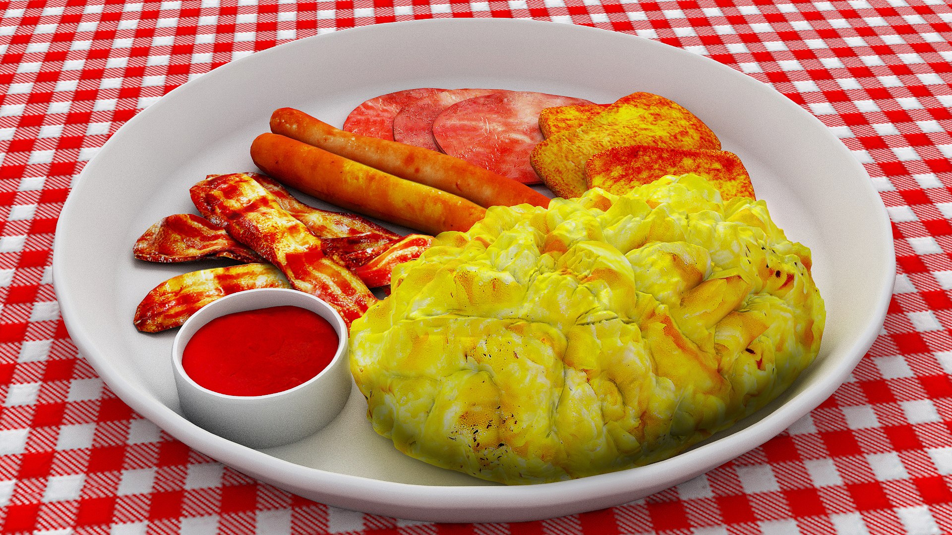 3D model American Breakfast - TurboSquid 1908616