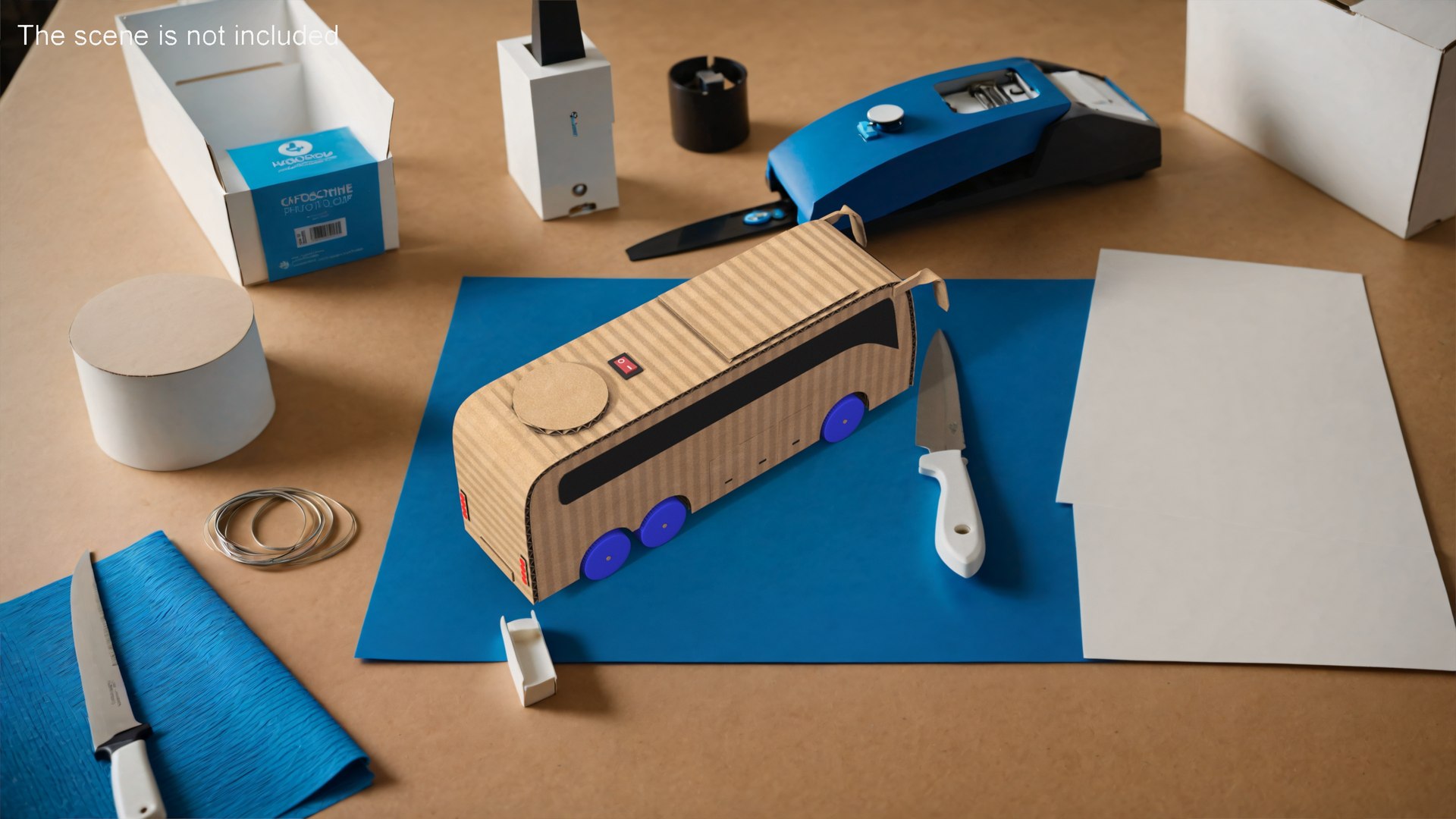 3D Model Cardboard Toy Bus - TurboSquid 2216633