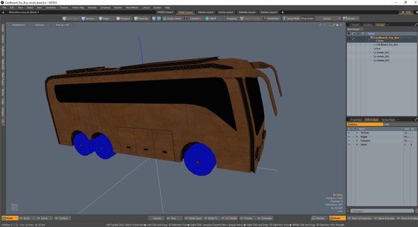 modelo 3d Autobús de juguete de cartón - TurboSquid 2216633