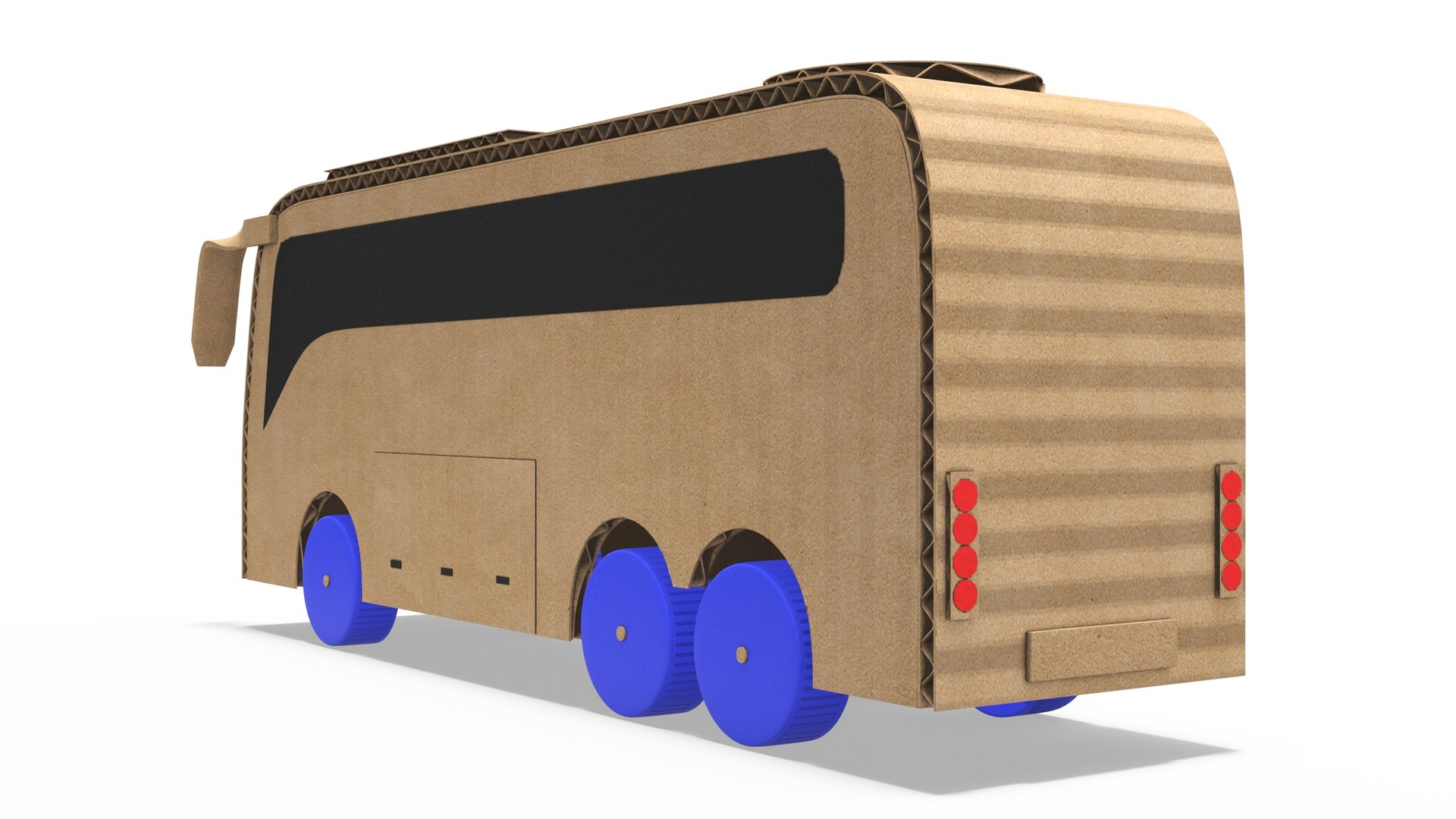 3D Model Cardboard Toy Bus - TurboSquid 2216633