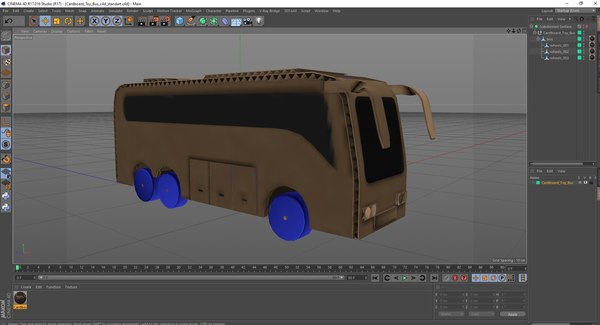 modelo 3d Autobús de juguete de cartón - TurboSquid 2216633