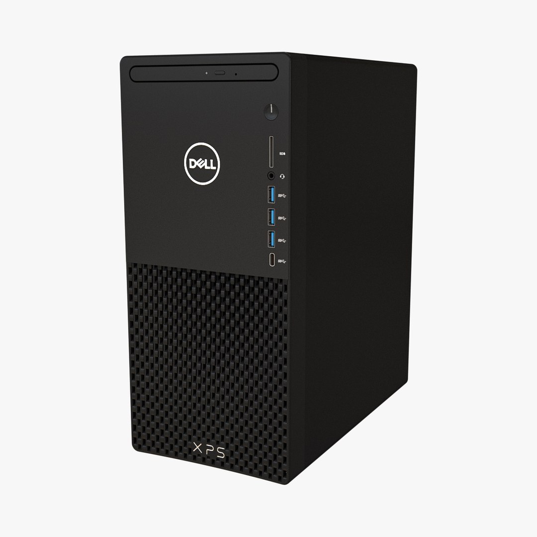 3D model Dell XPS 8940 Desktop with Optical Drive Black - TurboSquid ...