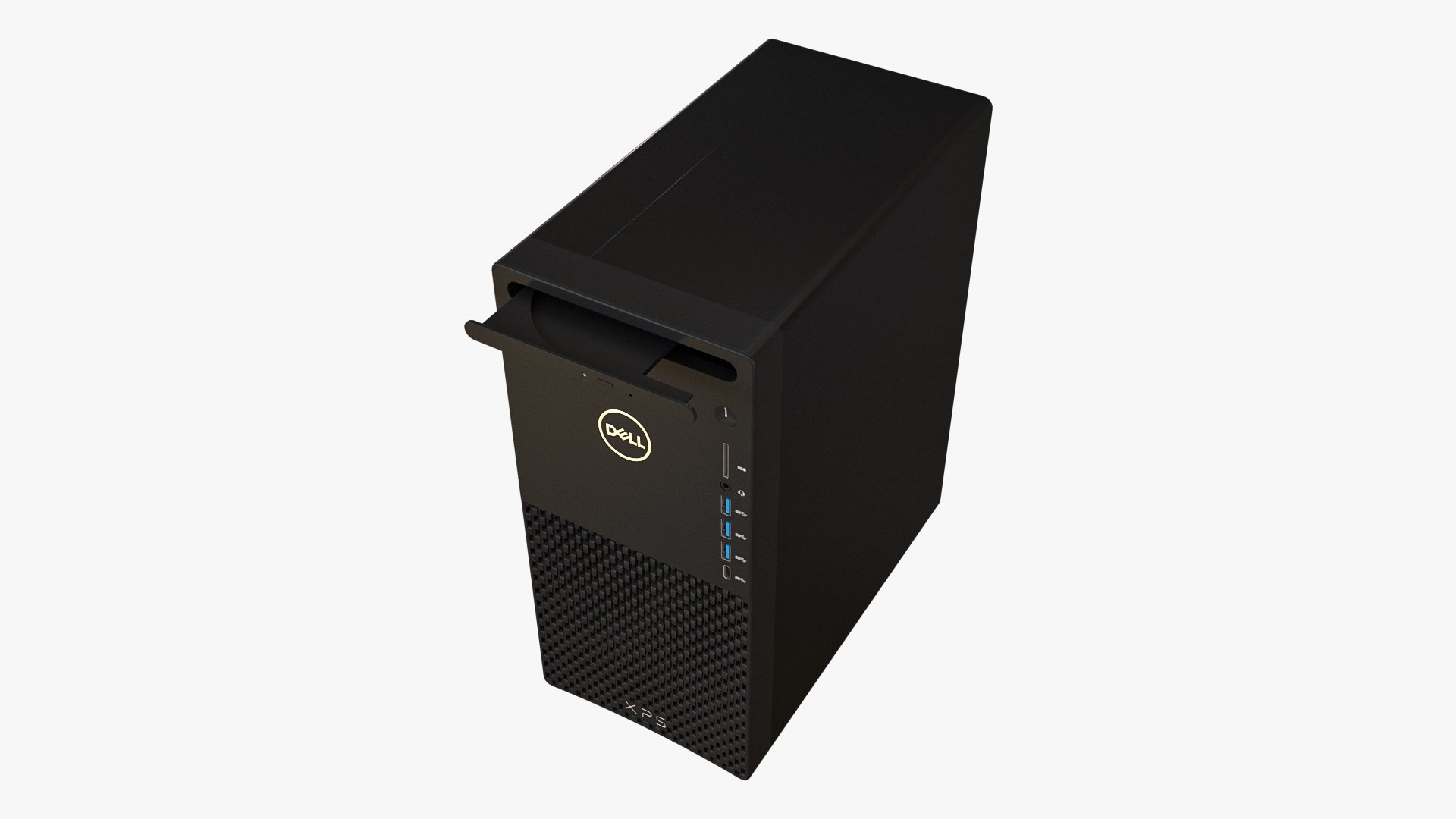3D Model Dell XPS 8940 Desktop With Optical Drive Black - TurboSquid ...