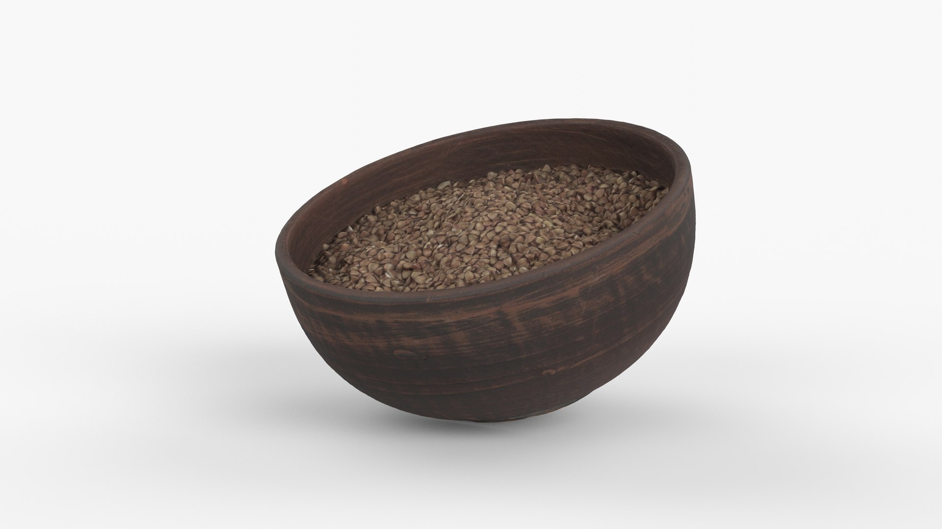 Photorealistic 3D Scan Of Bowl Plate Of Buckwheat Porridge 3D Model ...