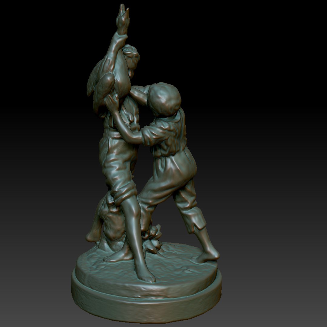 3d statue boys