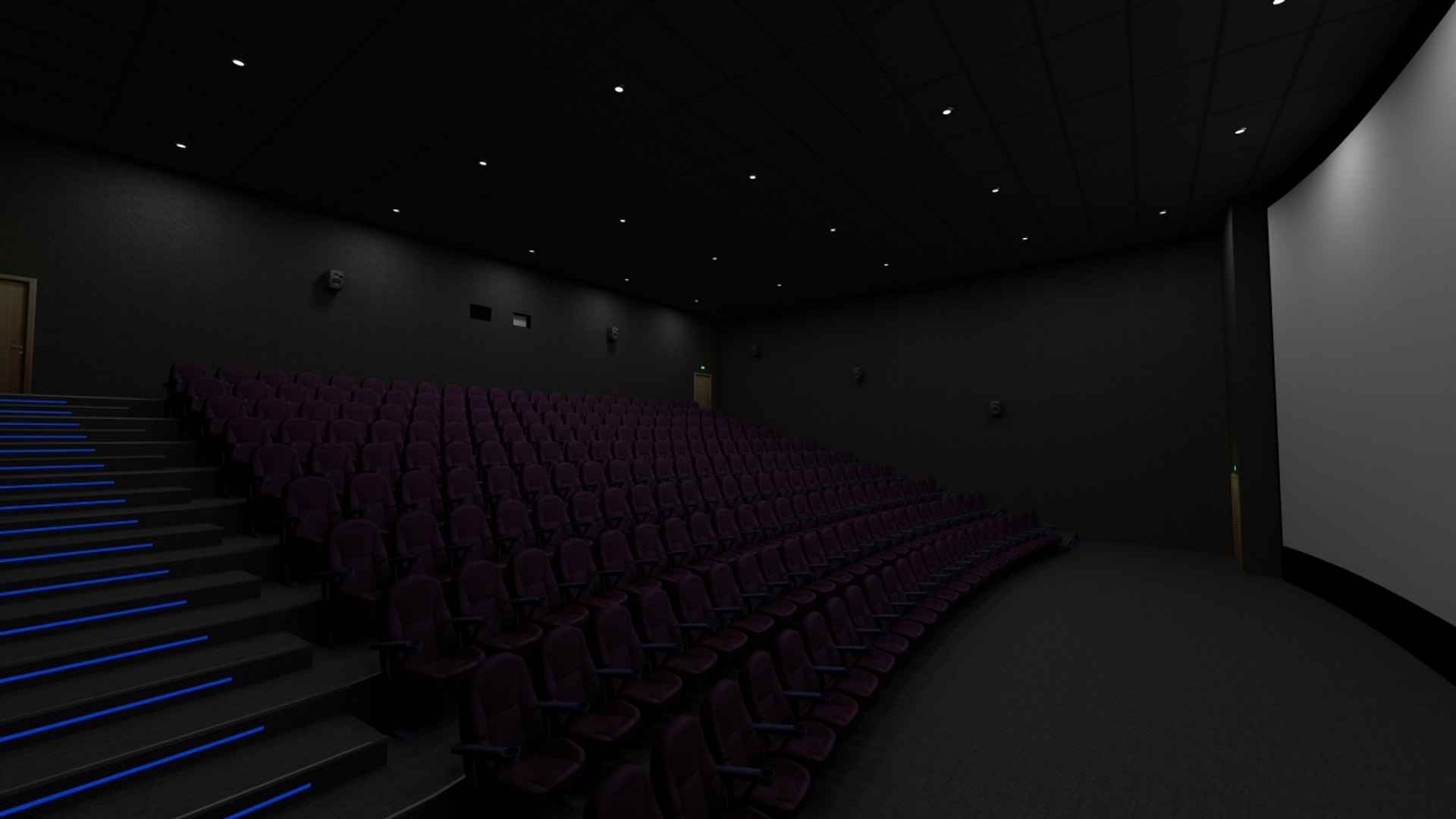 3D Cinema Interior - TurboSquid 1202155