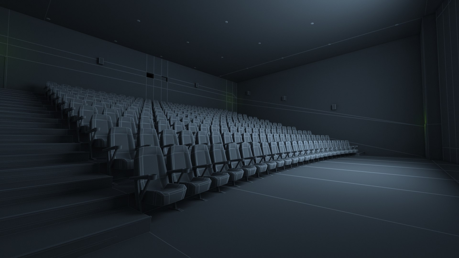 3D Cinema Interior - TurboSquid 1202155